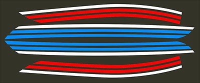 1974 FX FXE Super Glide Tank Decal Red White Blue Color for AMF Harley ...