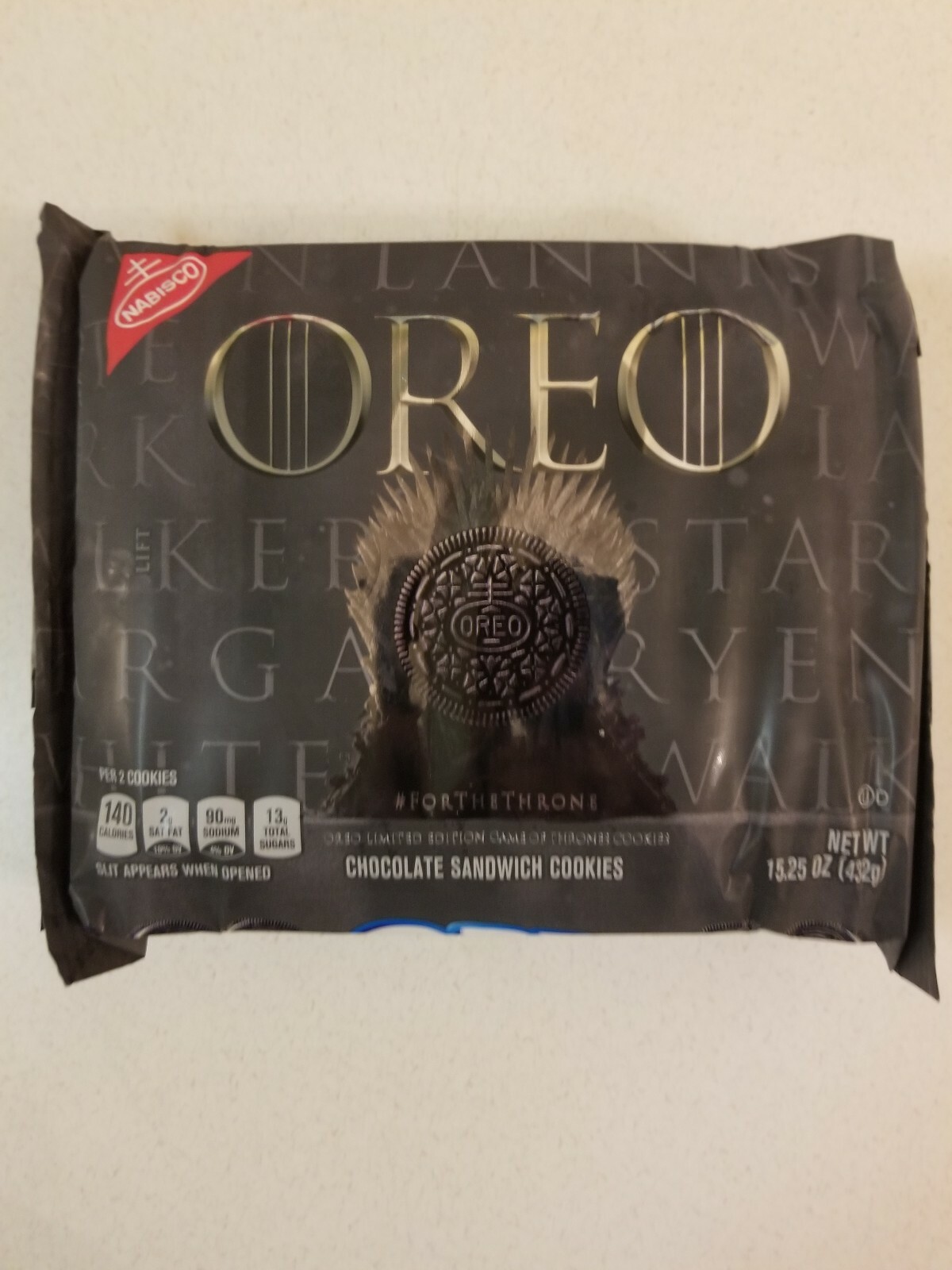 Game Of Thrones Oreos 15 Oz Pack In Hand Ready To Ship! RARE! White ...