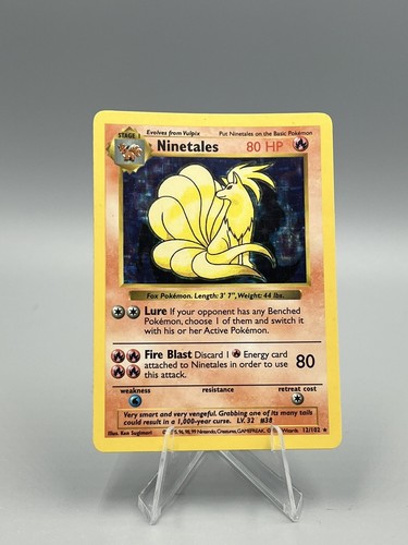 Pokémon TCG Ninetales Base Set 12/102 Holo Shadowless Holo Rare | eBay