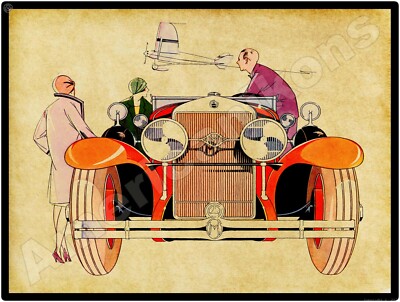 1929 Moon Automobiles New Metal Sign: Aerotype Deco Style Front View ...