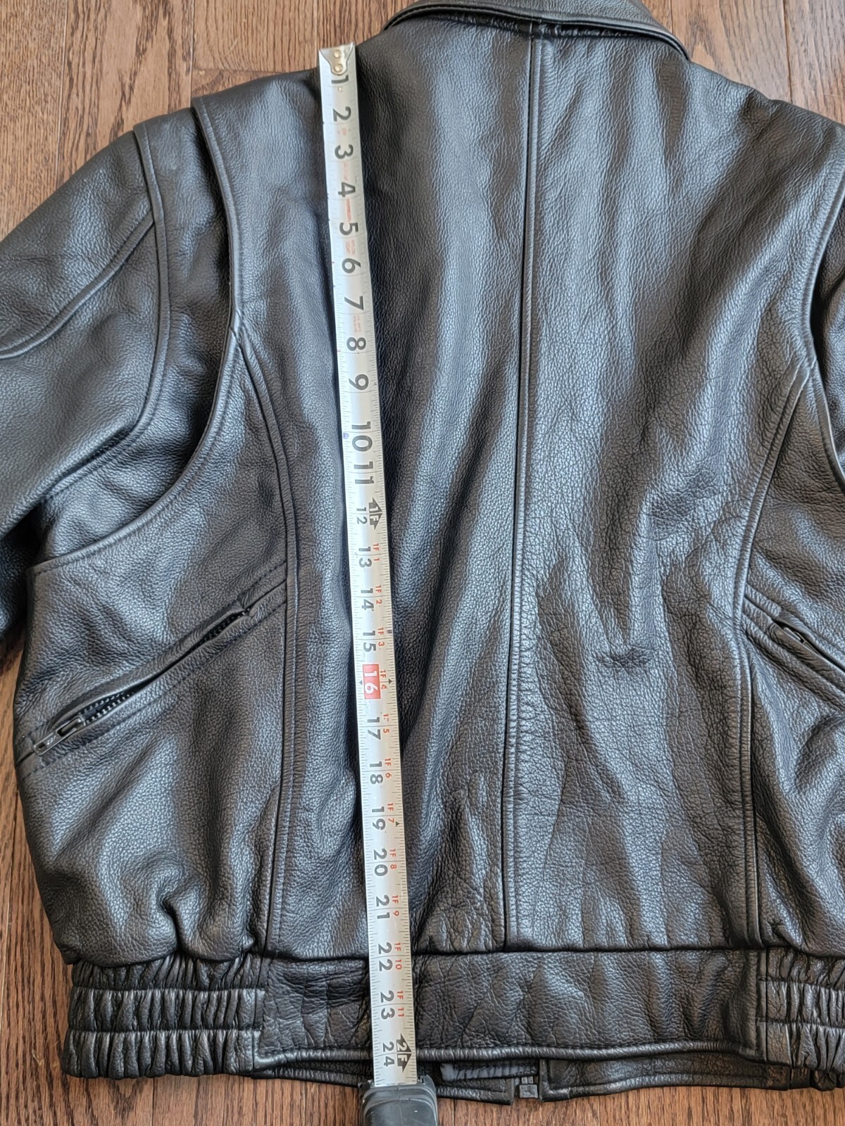 XPERT Black Leather Motorcycle Biker Jacket XL Bomber… - Gem