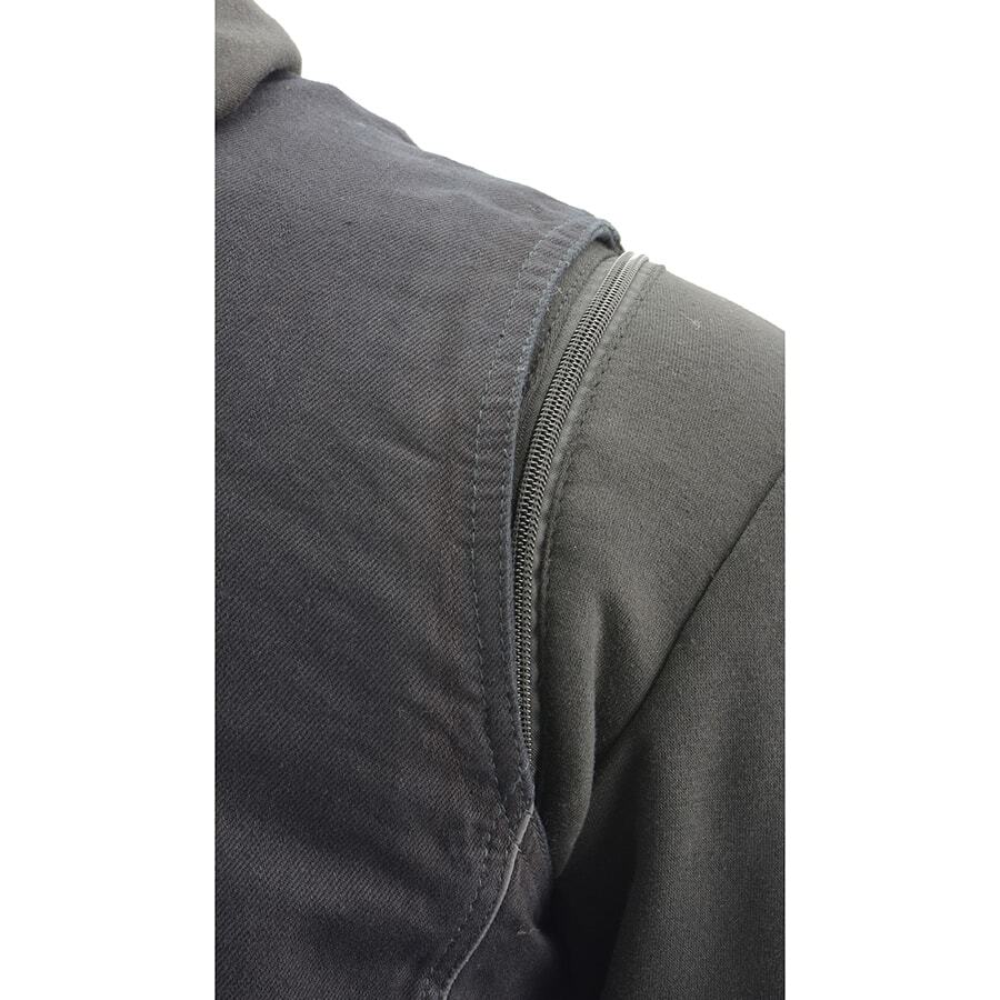 MILWAUKEE LEATHER MEN'S BLACK COTTON DENIM 5-IN-1 CLUB STYLE JACKET ...