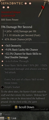 Diablo 4 Eternal SC Sepazontec 4GA special affix max roll 130% | eBay