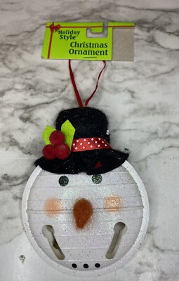 Metal Snowman Head Christmas Ornament | eBay
