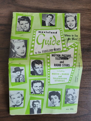 Movieland Guide To Fabulous Homes Visitors Map Phamplet Brochure ...