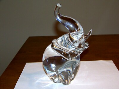 Steuben Lead Crystal Elephant | eBay