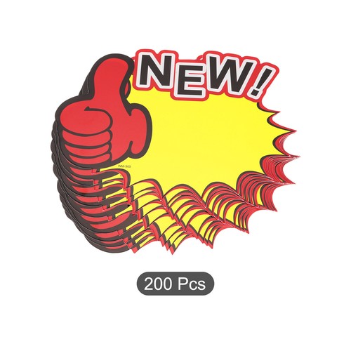 Star Burst [NEW] with Thumb Signs Price Tags Red Border Yellow Color ...