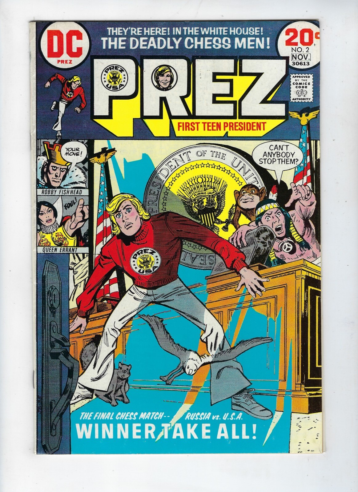 Prez # 2 DC Comics Invasion of The Chessmen High Grade Nov 1973 | eBay