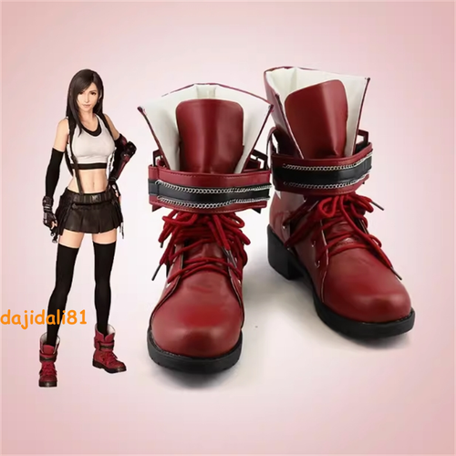Customize Final Fantasy VII Remake Tifa Lockhart Cosplay Shoes Red ...