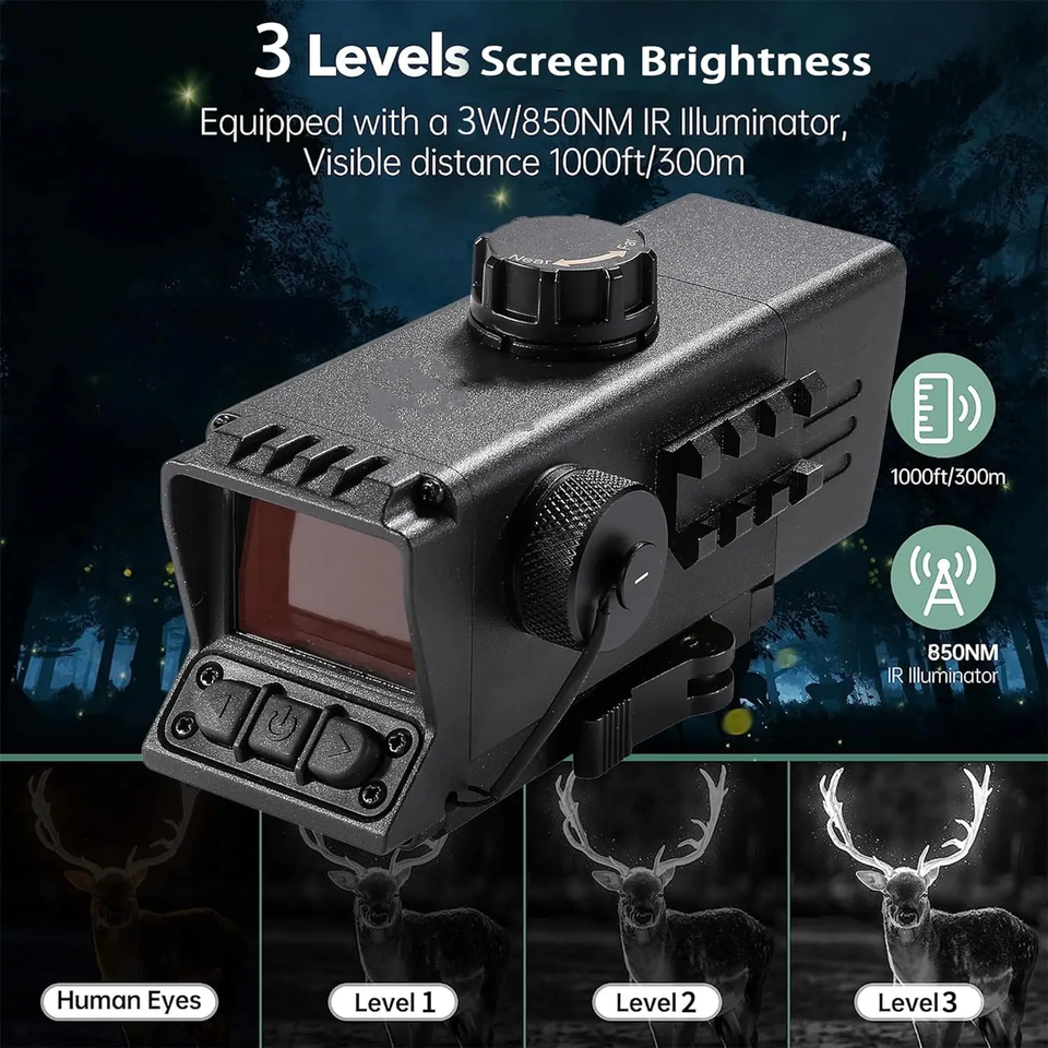 Night Vision Scope MS32 Mount NV Sight Optical 3.5x32 Digital Infrared ...