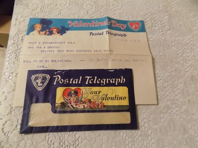 Postal Telegraph 1934 Valentines Day Vintage Envelope | eBay