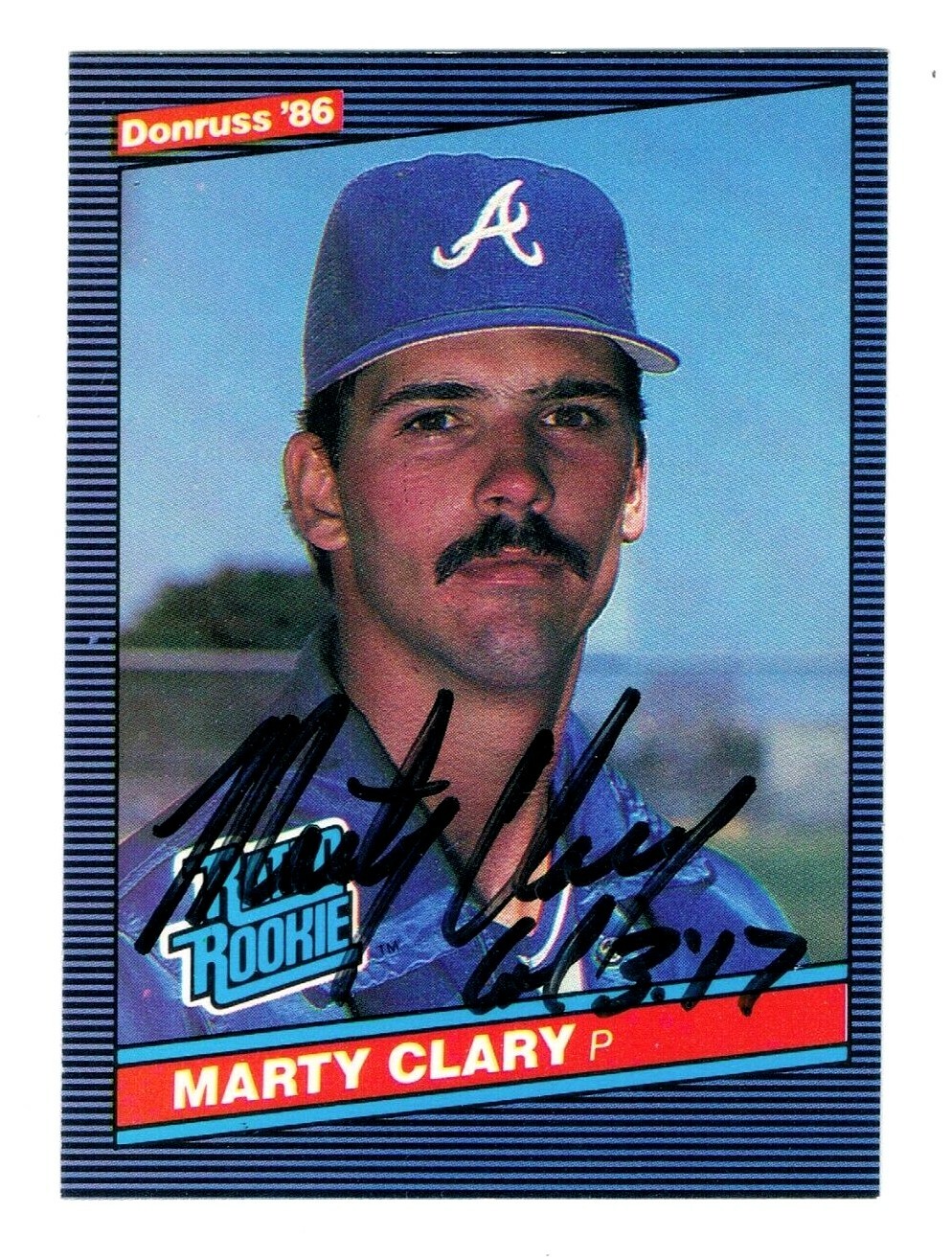 Marty Clary 1986 Donruss Autographed Signed Auto Rookie Baseball Card ...