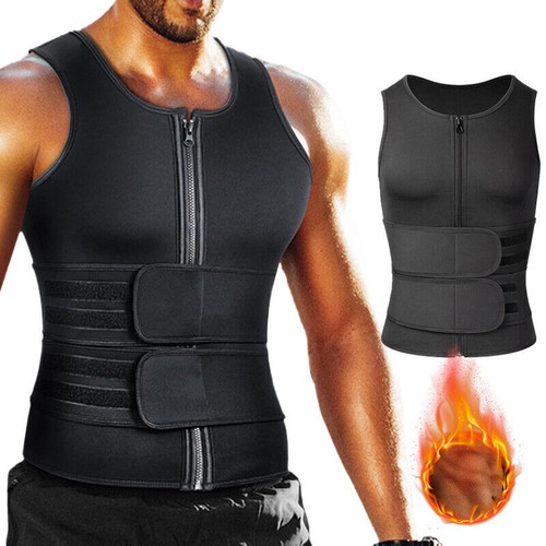 Men Body Shaper Waist Trainer Sauna Sweat Tank Underwear Fat Burner ...