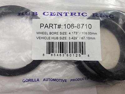 106-8710 / 106.5mm -> 87.1mm Plastic Hub Rings Gorilla (4pk) | eBay
