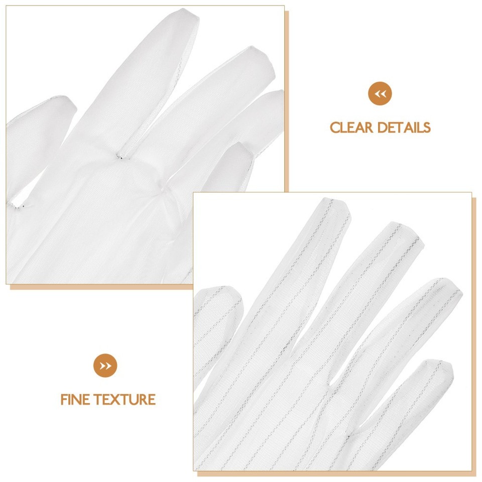 10 Pairs of Dust-free Cloth Gloves Jewelry Inspection Gloves for ...