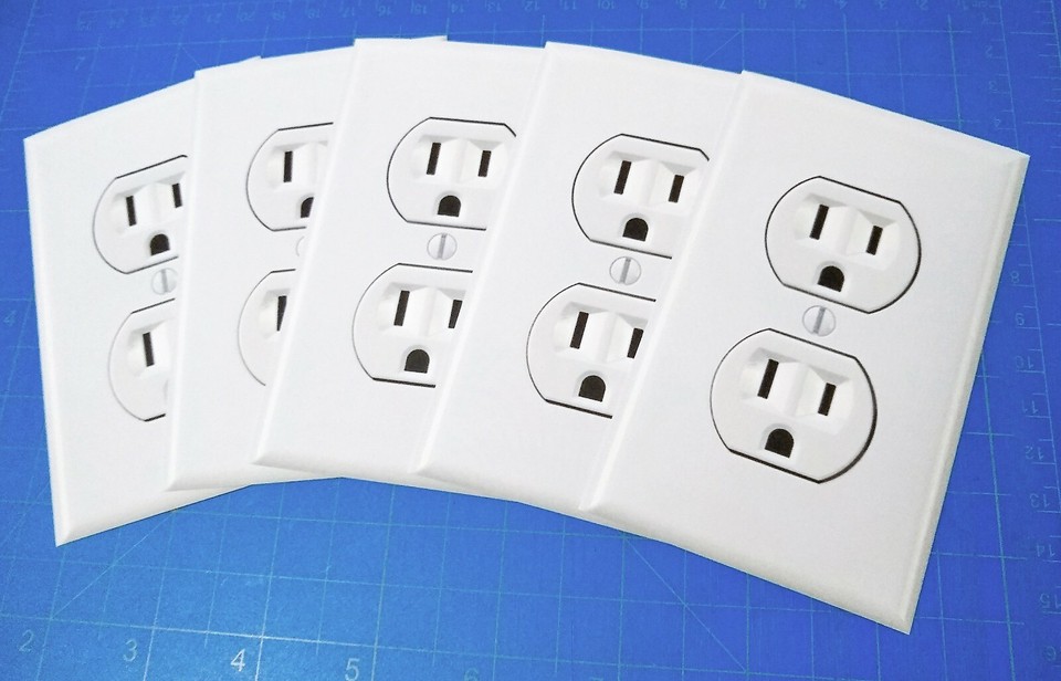Electrical Outlet Stickers 50-Pack Prank Fake Joke Funny Custom Decal ...