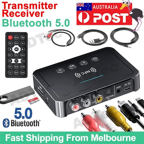 NFC Wireless Bluetooth 5.0 Audio Transmitter Receiver HiFi Music ...