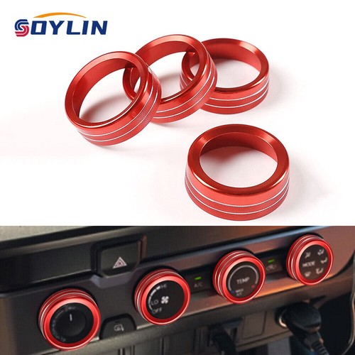 4x AC Console 4WD Switch Knob Ring Cover Trim for Toyota Tacoma 2016 ...