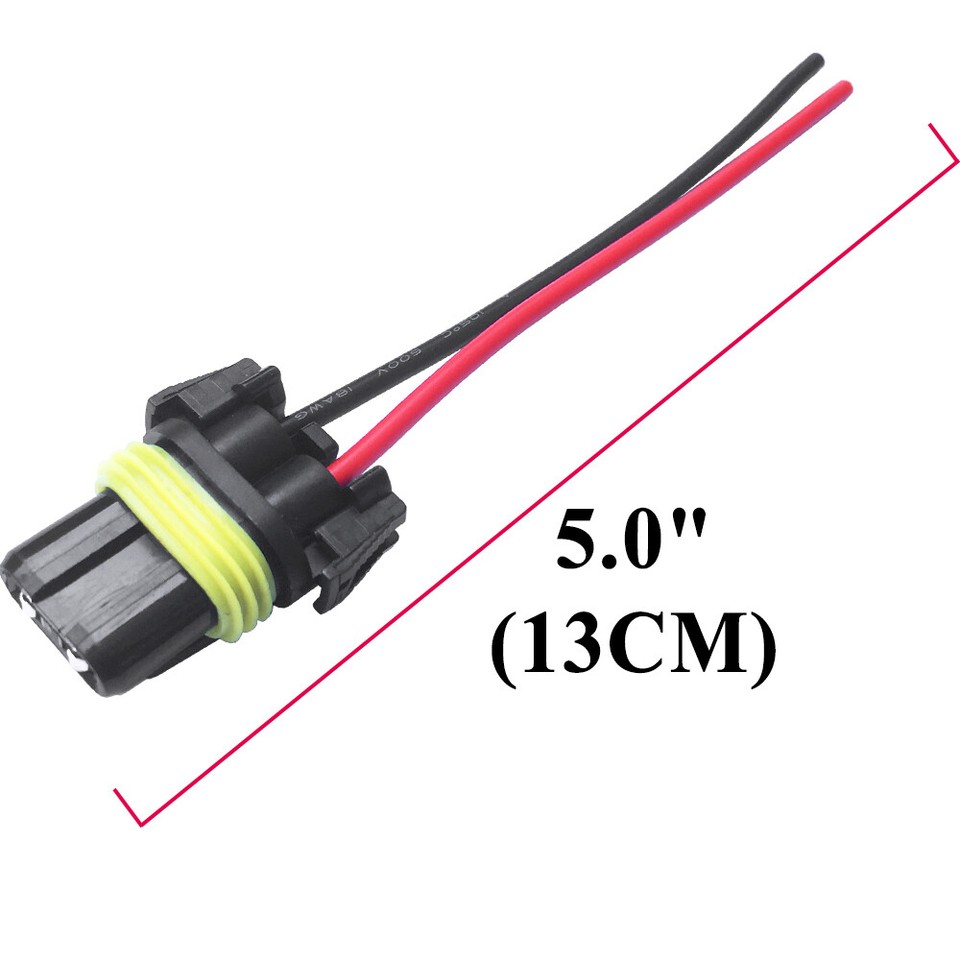 4pcs 9006 9005 Headlight High / Low Beam Female Connector Wiring ...