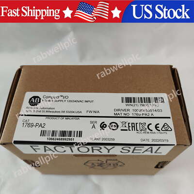 NEW Allen-Bradley 1769-PA2 CompactLogix AC Power Supply Factory Sealed ...