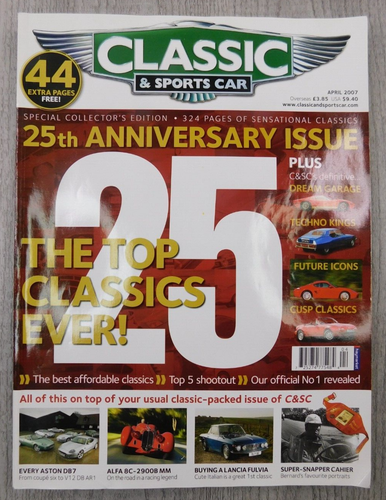 Classic & Sports Car Magazine April 2007 24th Anniversary Issue Hobby ...