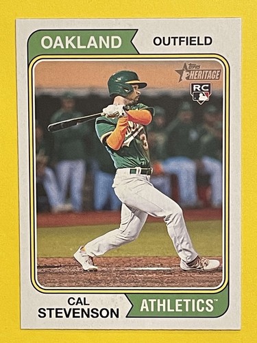 Cal Stevenson 2023 Heritage Rookie Base #176 Oakland Athletics | eBay