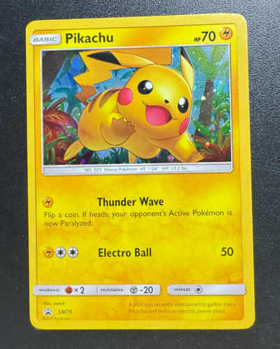 Pokemon Card Pikachu Promo SM76 SM Black Star Promos ENG Near Mint NM ...