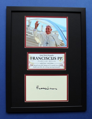 POPE FRANCIS AUTOGRAPH framed masterly display Jorge Mario Bergoglio | eBay