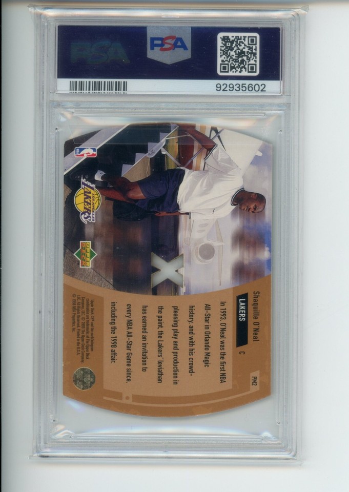 1997-98 UD SPx Shaq Shaquille O'Neal #PM2 ProMotion Rounded Die-Cut PSA ...