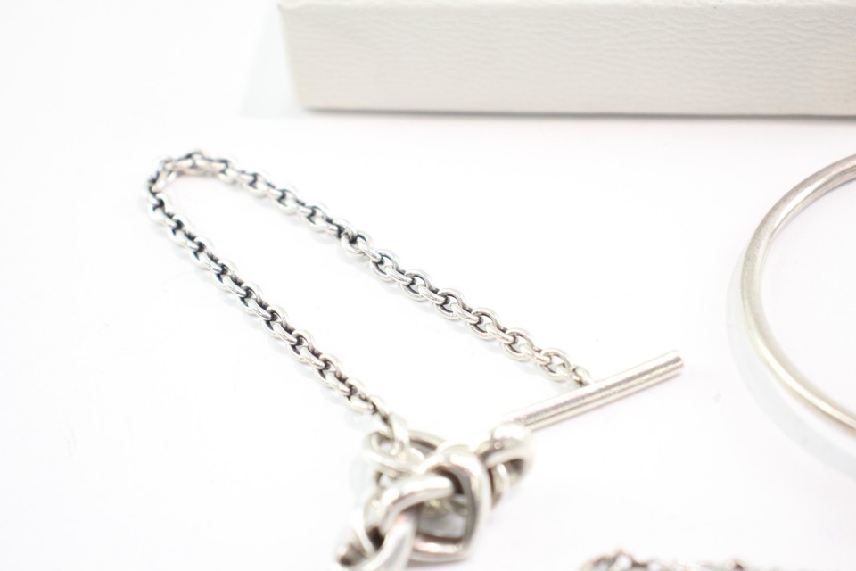 Pandora Sterling Silver Bracelets Bangle T-Bar Infinity Stone Set Ball ...