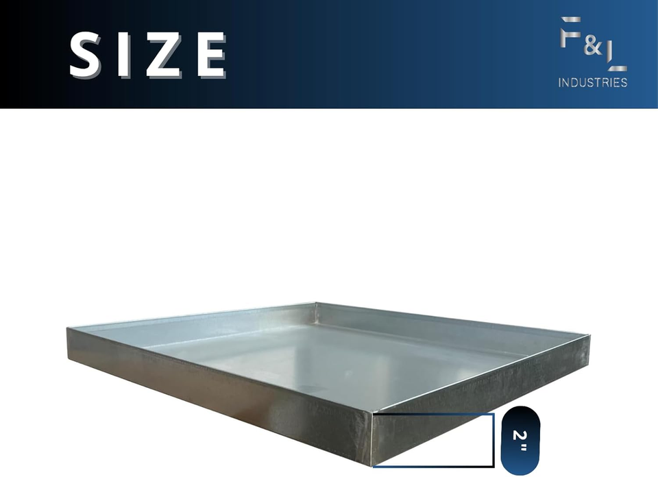 Heavy-Duty Galvanized Steel Drain Pan – Premium, Rust-Resistant HVAC ...