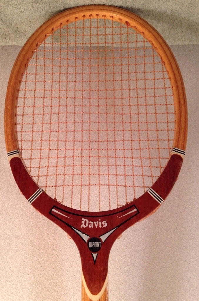 Vintage Tad Davis High Point Tennis Racket Brown Balls Net Court Sports ...