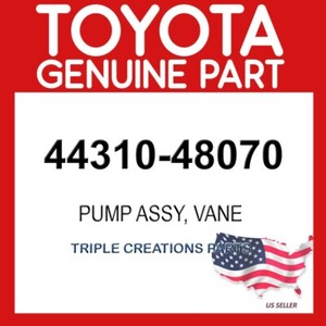 TOYOTA GENUINE 4431048070 PUMP ASSY, VANE 44310-48070 | eBay