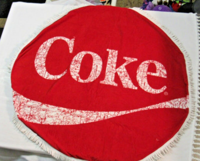 COCA COLA Round Beach Towel THROW BLANKET with FRINGE ~ Large | eBay
