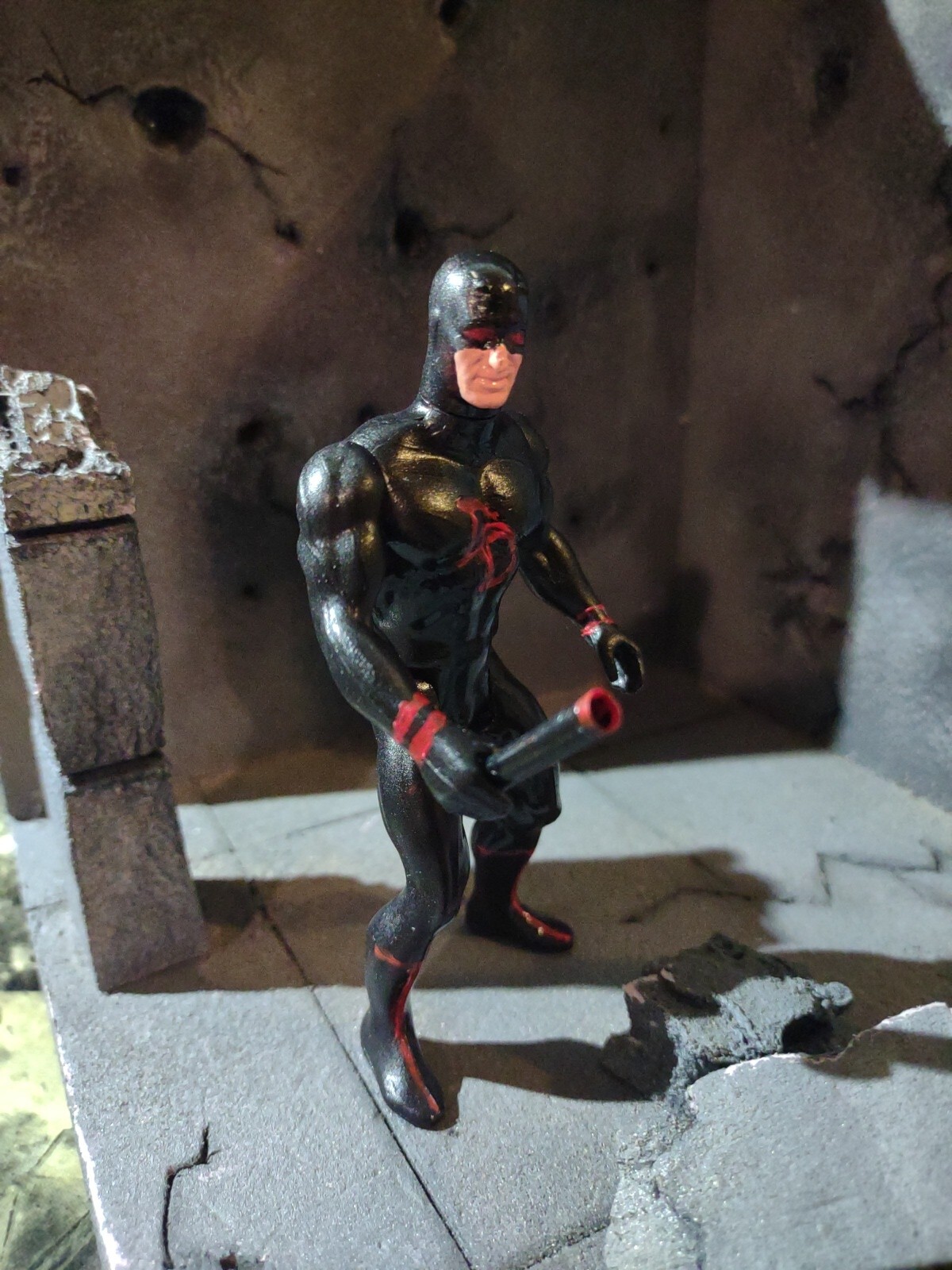 Marvel Secret Wars SHADOW LAND DAREDEVIL Custom 4.5" Figure w Weapon ...