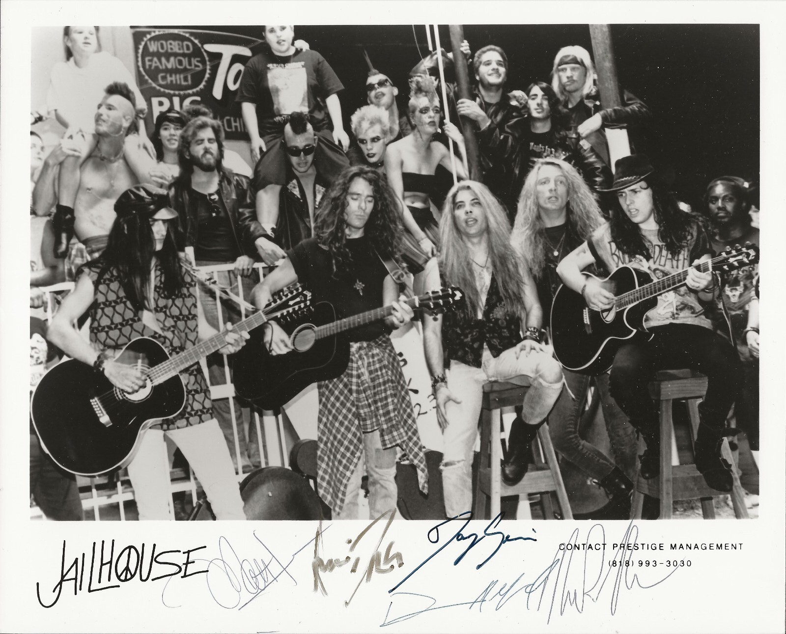 Jailhouse band REAL hand SIGNED Promo Photo COA Fan Memorabilia Ratt ...
