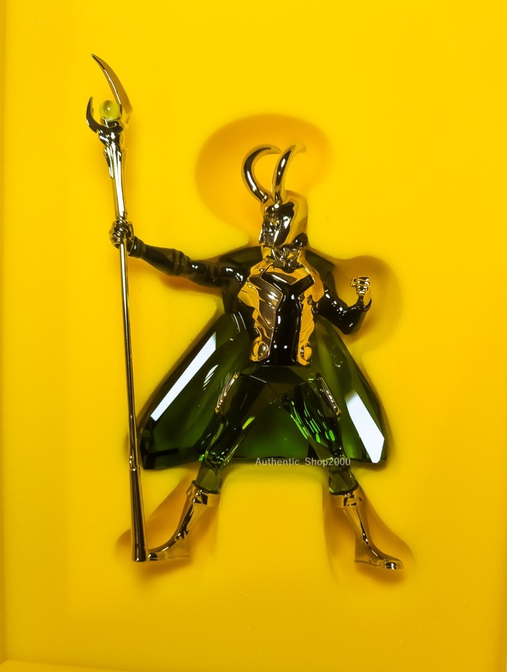 New 100% SWAROVSKI Marvel Loki God of Mischief Crystal Figurine Display ...