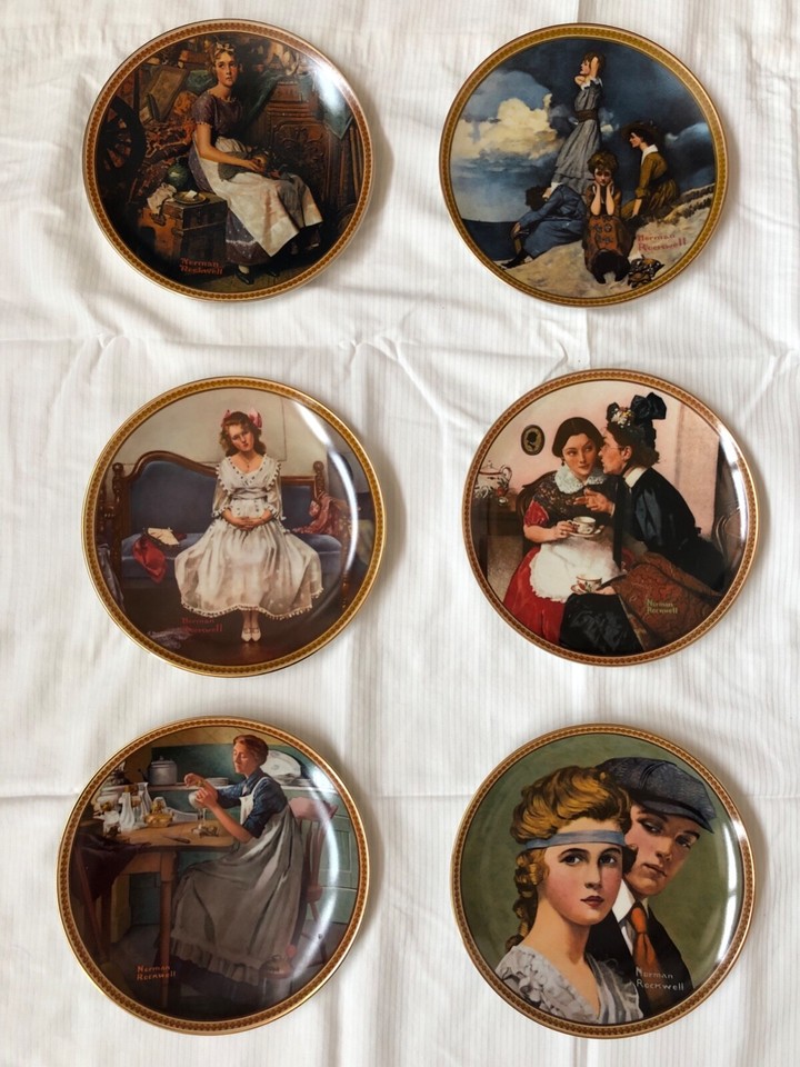 "Rediscovered Woman" Norman Rockwell plate collection Complete Set | eBay