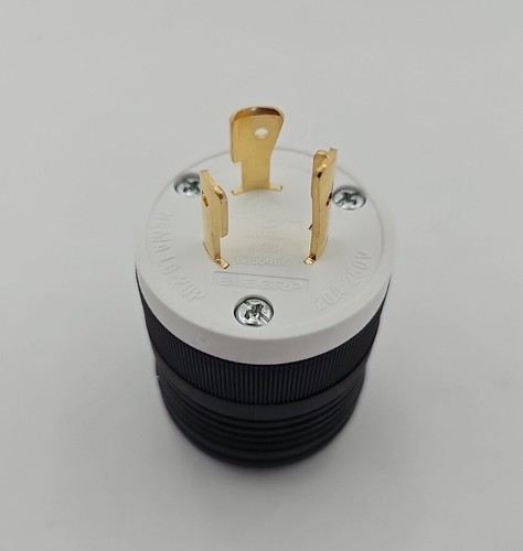 Hubbell L520P 20A 125V Locking Nylon Plug NEMA L5-20 2-Pole 3-Wire ...
