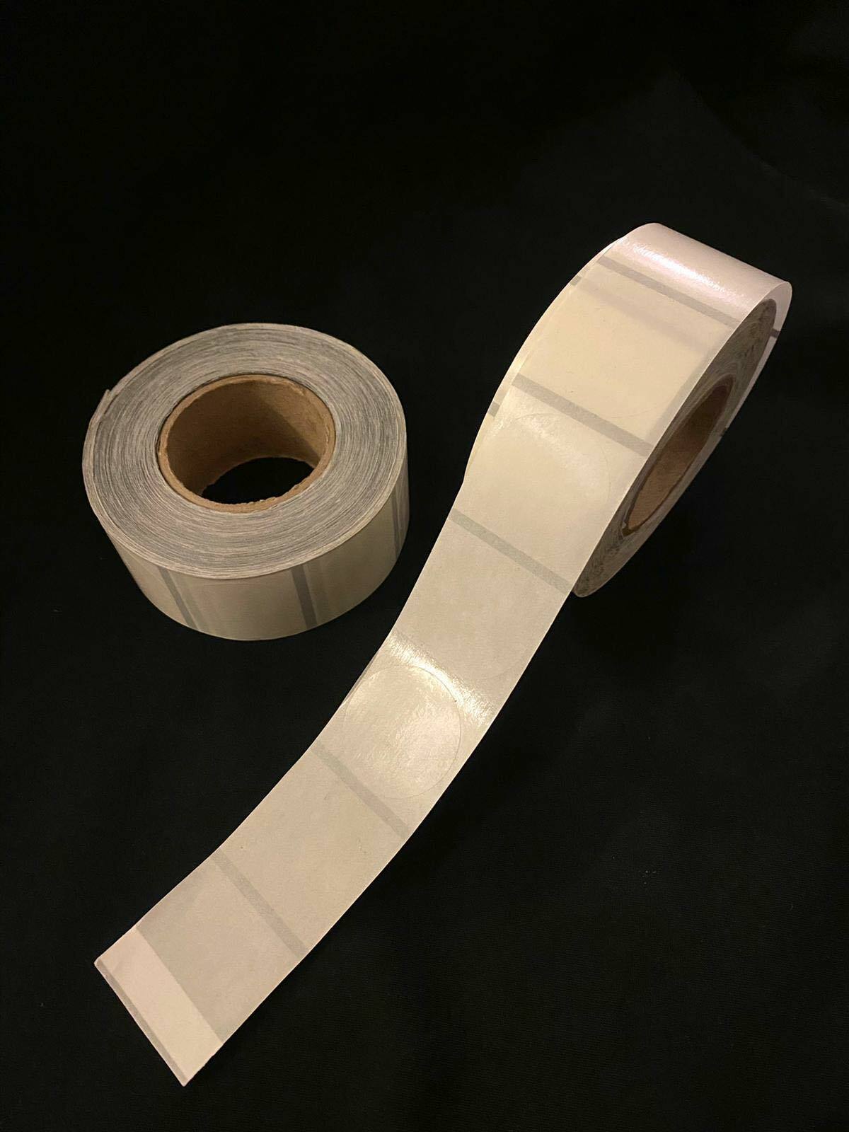 30 mm CLEAR TRANSPARENT Round Stickers Sticky Adhesive Circle Paper ...