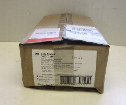 3M QTIII SILICONE TERMINATION KIT P/N:7622-T-110 3 TERMINATIONS COLD ...