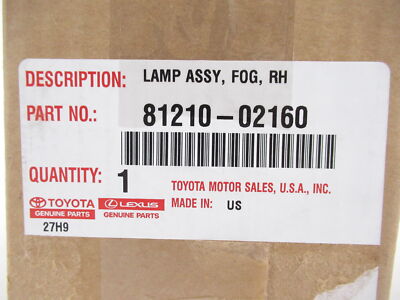 Genuine OEM Toyota 81210-02160 Passenger Fog Light Lamp Assy | eBay