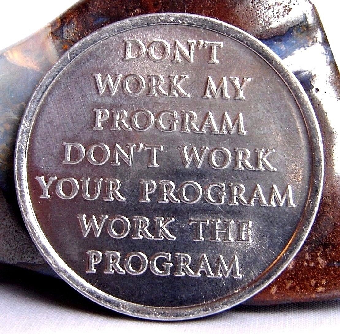 Alcoholics Anonymous AA NA Use The Steps Aluminum Medallion Elevator ...