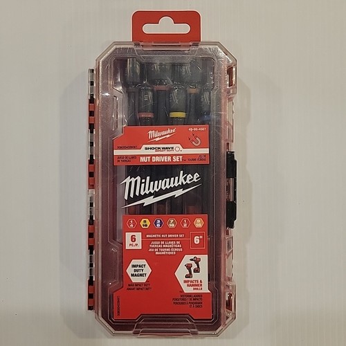 NEW Milwaukee 49-66-4567 Shockwave 6 Piece Nut Driver Set | eBay