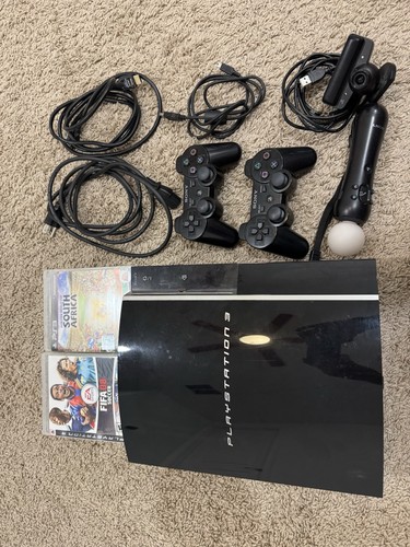 Sony Playstation 3 PS3 Fat CECHL01 Console Complete Bundle Cables ...