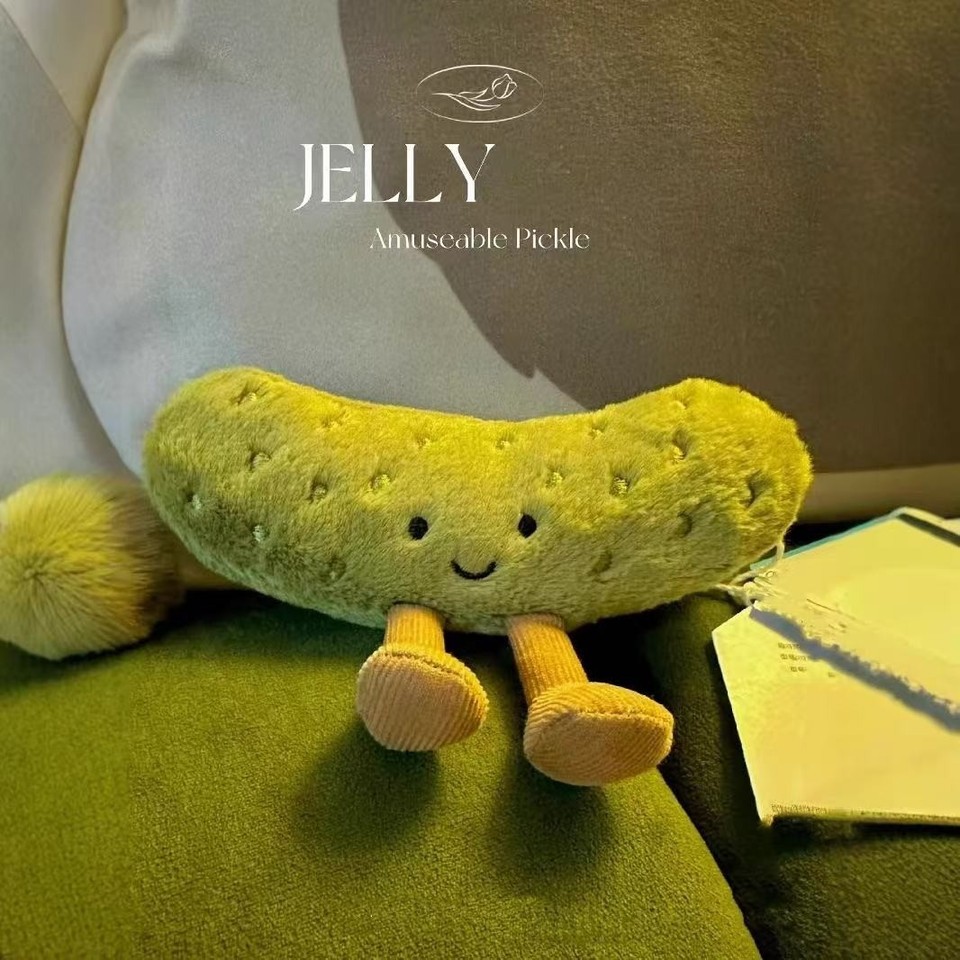 Jellycat Amuseables Pickle Plush Toy With Tag Authentic Pickle Dolls ...