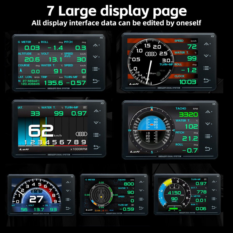 Digital Universal GPS Speedometer Car HUD Head Up Display MPH Overspeed ...