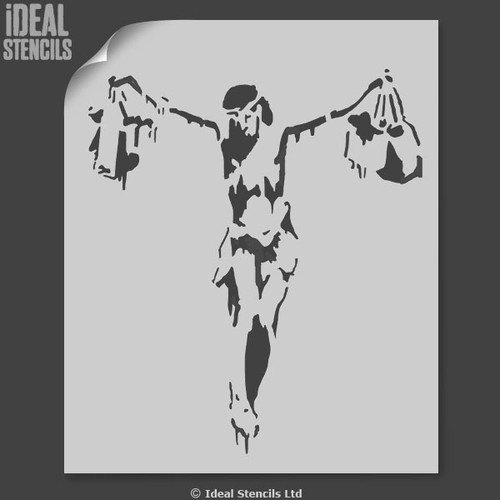 BANKSY Consumer Jesus STENCIL Reusable Spray Paint Stencil Home Decor ...