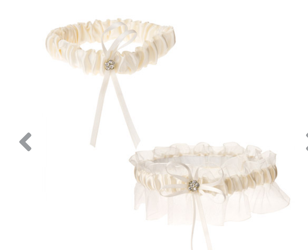 Creme 2pc. Garter Set | eBay