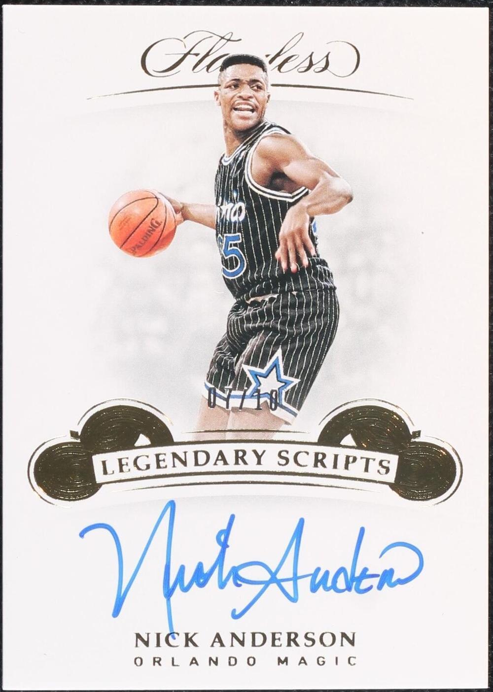 2018-19 Panini Flawless - Legendary Scripts Nick Anderson #LS-NAN Gold ...